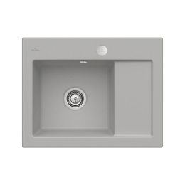 Villeroy & Boch Villeroy und Boch Villeroy & Boch Subway 45 Compact Einbauspüle 331202KD links, mit Ablaufgarnitur und Exzenterbetätigung, 650 x 510 mm, Fossil