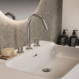 Ideal Standard Joy Waschtischarmatur BC783AA mit Metall-Ablaufgarnitur, Ausladung 127mm, verchromt