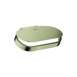 Grohe Selection WC-Papierhalter 41069EN0 nickel geb&uuml;rstet, mit Deckel, Wandmontage, verdeckte Befestigung