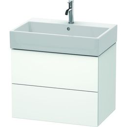 Duravit L-Cube Waschtisch-Unterschrank LC627601818 68,4 x 45,9 cm, weiß matt, 2 Schubkästen, wandhängend