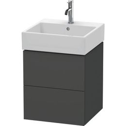 Duravit L-Cube Waschtisch-Unterschrank LC627404949 48,4 x 45,9 cm, graphit matt, 2 Schubk&auml;sten, wandh&auml;ngend