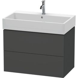 Duravit L-Cube Waschtisch-Unterschrank LC627704949 78,4x 45,9 cm, graphit matt, 2 Schubk&auml;sten, wandh&auml;ngend