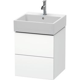 Duravit L-Cube Waschtisch-Unterschrank LC627401818 48,4 x 45,9 cm, weiß matt, 2 Schubkästen, wandhängend