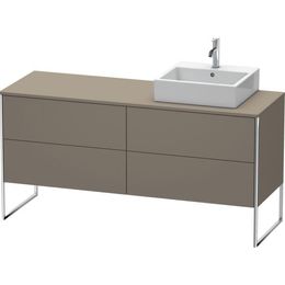 Duravit XSquare Waschtisch-Unterschrank XS4924R9090 160x53,8x54,8cm, 4 Ausz&uuml;ge, rechts, Flannel Grey seidenmatt