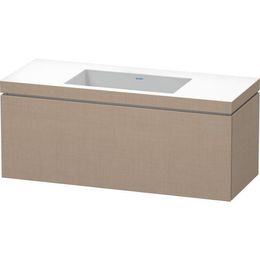 Duravit L-Cube Waschtisch-Unterschrank LC6919N7575 120 x 48 cm, ohne Hahnloch, leinen, 1 Auszug