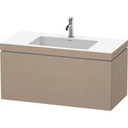 Duravit L-Cube Waschtisch-Unterschrank LC6918O7575 100 x 48 cm, 1 Hahnloch, leinen, 1 Auszug