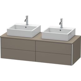 Duravit XSquare Waschtisch-Unterschrank XS4916B9090 140x40x54,8cm, 4 Schubk&auml;sten, beidseitig, Flannel Grey seidenmatt