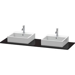 Duravit XSquare Konsole XS063HB4040 160x55cm, mit zwei Ausschnitten, schwarz hochglanz