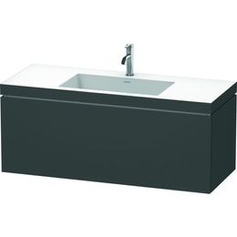 Duravit L-Cube Waschtisch-Unterschrank LC6919O4949 120 x 48 cm, 1 Hahnloch, graphit matt, 1 Auszug