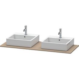 Duravit XSquare Konsole XS063GB7575 140x55cm, mit zwei Ausschnitten, Leinen