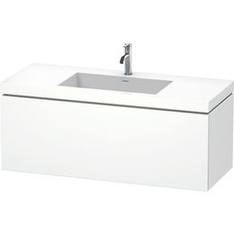 Duravit L-Cube Waschtisch-Unterschrank LC6919O1818 120 x 48 cm, 1 Hahnloch, wei&szlig; matt, 1 Auszug