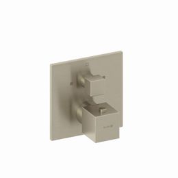 Kludi DECUS Wannenf&uuml;ll- und Brause- Thermostatarmatur 54810N575 Unterputz, eigensicher,Feinbau-Set, Stainless Brushed