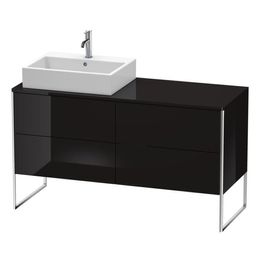 Duravit XSquare Waschtisch-Unterschrank XS4923L4040 1400x538x548mm, 4 Ausz&uuml;ge, links, schwarz hochglanz
