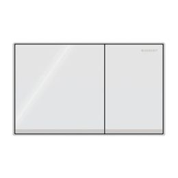 Geberit Sigma 60 Square Bet&auml;tigungsplatte 115640SI1 Glas wei&szlig;, Bet&auml;tigung fl&auml;chenb&uuml;ndig