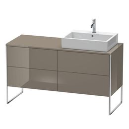 Duravit XSquare Waschtisch-Unterschrank XS4923R8989 140x53,8x54,8cm, 4 Ausz&uuml;ge, rechts, Flannel Grey hochglanz