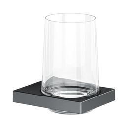 KEUCO Edition 11 Glashalter 11150139000 Schwarzchrom geb&uuml;rstet