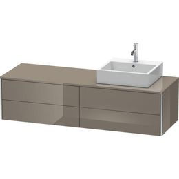 Duravit XSquare Waschtisch-Unterschrank XS4914R8989 160x40x54,8cm, 4 Schubk&auml;sten, rechts, Flannel Grey hochglanz