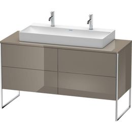 Duravit XSquare Waschtisch-Unterschrank XS4925M8989 140x53,8x54,8cm, 4 Schubk&auml;sten, Flannel Grey hochglanz
