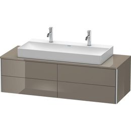 Duravit XSquare Waschtisch-Unterschrank XS4915M8989 140x40x54,8cm, 4 Schubk&auml;sten, Flannel Grey hochglanz