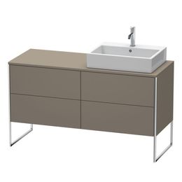 Duravit XSquare Waschtisch-Unterschrank XS4923R9090 140x53,8x54,8cm, 4 Ausz&uuml;ge, rechts, Flannel Grey seidenmatt