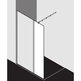 Kermi Xb Glasanlage XBWIH06020VAK 60x200cm, silber hochglanz, ESG klar, ESG klar