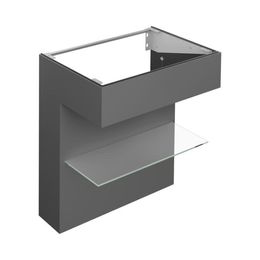 KEUCO Edition 11 Art Waschtischunterschrank 32510540800 80x87x49cm, mit Ablage, Lack seidenmatt, smoke