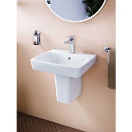 Vitra Metropole Waschtisch 5661B003-0001 wei&szlig;, 50 x 46 cm, mit &Uuml;berlauf und Hahnloch