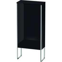 Duravit XSquare Halbhochschrank XS1304L4040 50x88x23,6cm, T&uuml;r links, stehend, schwarz hochglanz