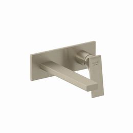 Kludi DECUS 2-Loch-Wandarmatur 54244N575 210 mm, Feinbau-Set, Stainless Brushed Nickel