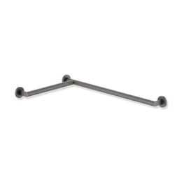 HEWI System 900 Duschhandlauf 900.35.13360SC Edelstahl pulverbeschichtet dunkelgrau perlglimmer tiefmatt, 765 x 475 mm, Ausf&uuml;hrung links