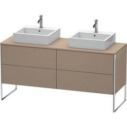 Duravit XSquare Waschtisch-Unterschrank XS4927B7575 160x53,8x54,8cm, 4 Ausz&uuml;ge, beidseitig, Leinen