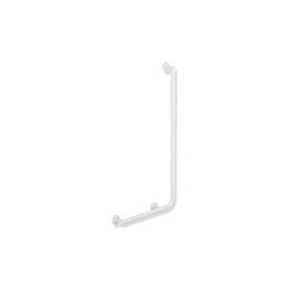 HEWI System 900 Winkelgriff 900.22.13860DX Edelstahl pulverbeschichtet wei&szlig; tiefmatt, 1000 x 500 mm, Ausf&uuml;hrung links