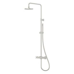 Steinberg Serie 250 Brause-Set 2502721BN mit Aufputz-Thermostatarmatur, Regen-/Handbrause, Brushed Nickel