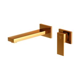 Steinberg Serie 160 Fertigmontageset 16018143RG Ausladung 205 mm, Rose Gold, Waschtisch-Wand-Armatur