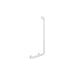 HEWI System 900 Winkelgriff 900.22.13760DX Edelstahl pulverbeschichtet wei&szlig; tiefmatt, 900 x 400 mm, Ausf&uuml;hrung links