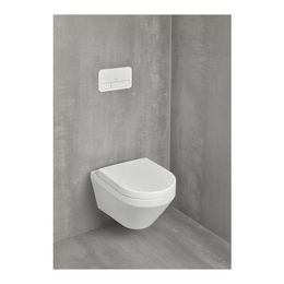 Villeroy & Boch Villeroy und Boch Architectura Combi-Pack Wand-WC mit WC-Sitz 4694CL01 oval, 37x53 cm, TwistFlush, Abgang waagerecht, wei&szlig;