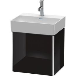 Duravit XSquare Waschtisch-Unterschrank XS4060L4040 43,4x39,7x34cm, T&uuml;r links, schwarz hochglanz