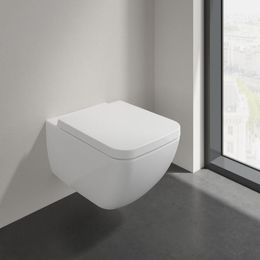 Villeroy & Boch Villeroy & Boch Collaro Combi-Pack Wand-Tiefspüler WC mit WC-Sitz, 4626HS01, DirectFlush, weiss