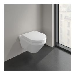 Villeroy & Boch Villeroy und Boch Architectura Wand-Tiefsp&uuml;l-WC 4694C0T2 37x53cm, rund, TwistFlush, sp&uuml;lrandlos, wei&szlig; AntiBac C-plus