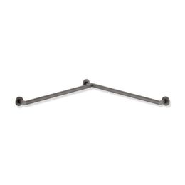 HEWI System 900 Duschhandlauf 900.35.13460SC Edelstahl pulverbeschichtet dunkelgrau perlglimmer tiefmatt, 765 x 765 mm, Ausf&uuml;hrung links