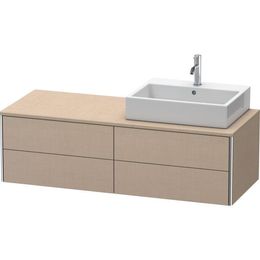 Duravit XSquare Waschtisch-Unterschrank XS4913R7575 140x40x54,8cm, 4 Schubk&auml;sten, rechts, Leinen
