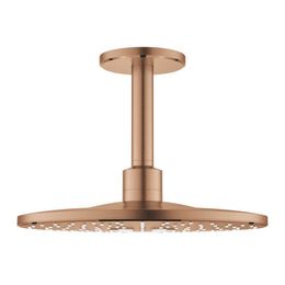 Grohe Rainshower Kopfbrauseset 26477DL0 warm sunset geb&uuml;rstet, mit Deckenauslass 142mm, 2 Stahlarten
