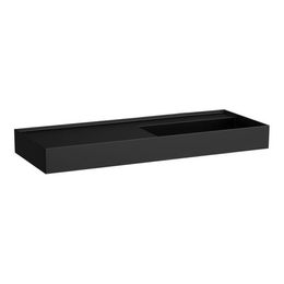 Laufen Kartell Waschtisch H8133337161121 120x46cm, Ablage links, ohne &Uuml;berlauf, ohne Hahnloch, schwarz matt