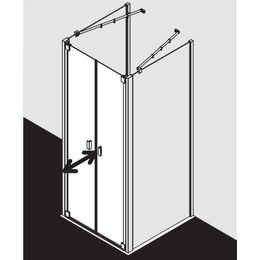 Kermi Raya Pendelt&uuml;r RAPTD090201PK 90 x 200 cm, silber/mattglanz, ESG klar, Clean