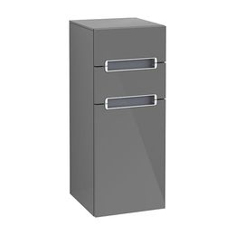 Villeroy & Boch Villeroy und Boch Subway 2.0 Seitenschrank A7131RFP 35,6x85,7cm, rechts, Griff chrom, silbergrau, glossy grey