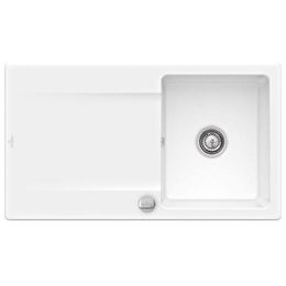 Villeroy & Boch Villeroy & Boch Siluet Einbausp&uuml;le 333502KG mit Ablaufgarnitur und Exzenterbet&auml;tigung, Snow White