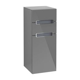 Villeroy & Boch Villeroy und Boch Subway 2.0 Seitenschrank A7130RFP 35,6x85,7cm, rechts, Griff silbermatt, silbergrau, glossy grey