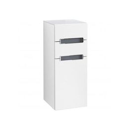 Villeroy & Boch Villeroy und Boch Subway 2.0 Seitenschrank A7120SMS 35,6x85,7cm, links, Griff silbermatt, weiss, wei&szlig; matt
