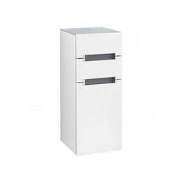 Villeroy & Boch Villeroy & Boch Subway 2.0 Seitenschrank A7121RMS 35,4x85,7x37cm, links, Griff chrom, silbergrau, wei&szlig; matt