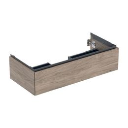 Geberit One Waschtisch-Unterschrank 505074006 103,6 x 50,4 x 47 cm, Nussbaum hickory/Melamin Holzstruktur, 1 Schubladen